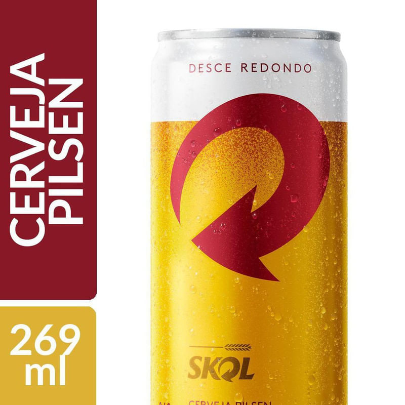Cerveja Pilsen Skol Lata 269ml Cerveja Pilsen Skol Lata 269ml