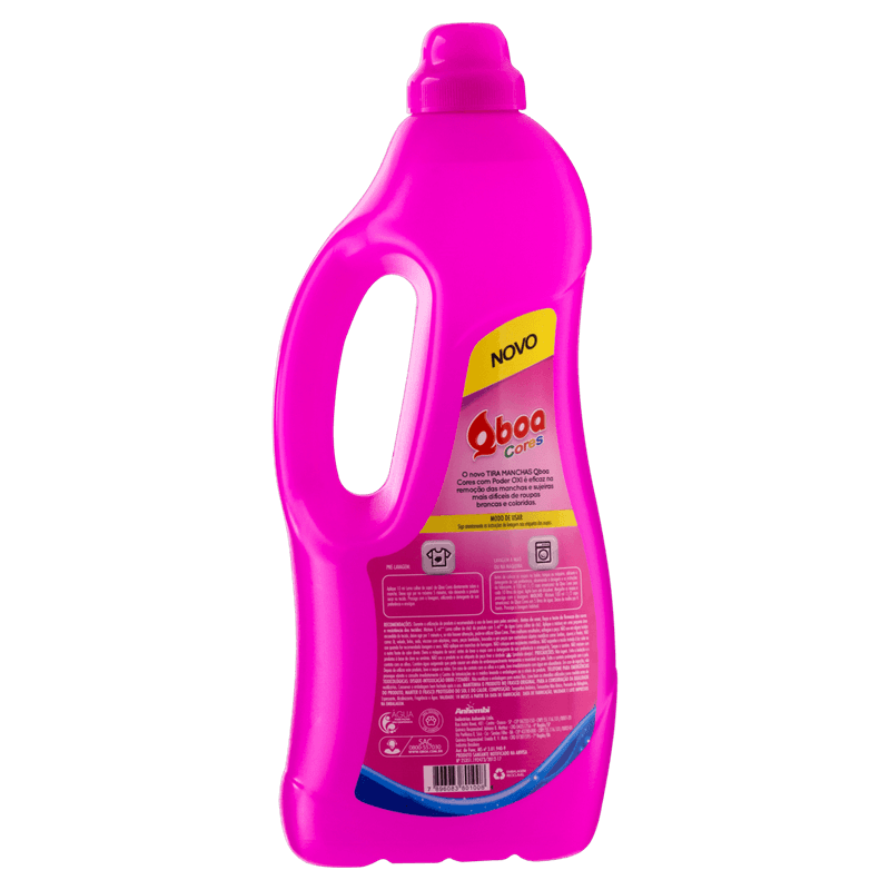 Alvejante Cores Tira-Manchas sem Cloro Qboa Frasco 2l