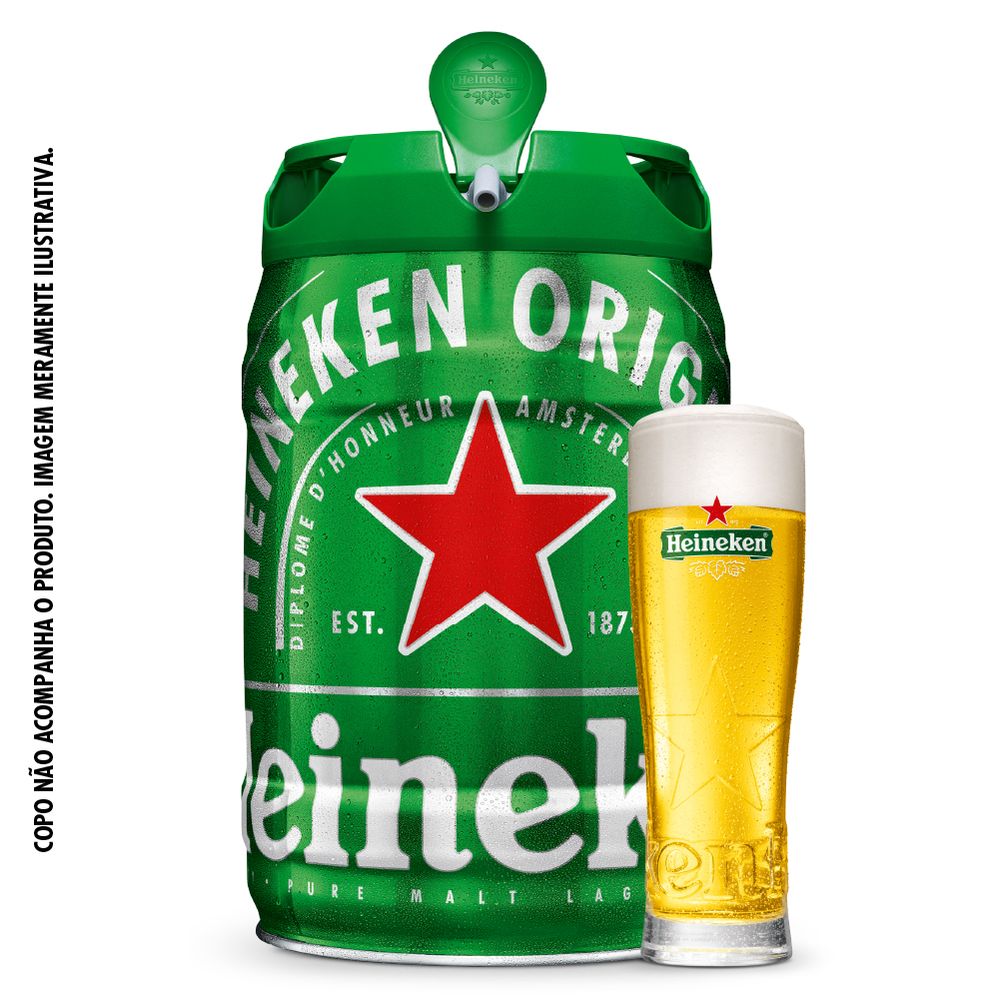 Cerveja Lager Premium Heineken Galão 5l
