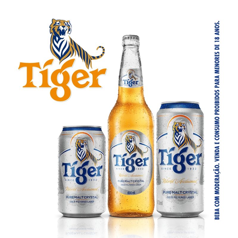 Cerveja Puro Malte Tiger Lata 350ml