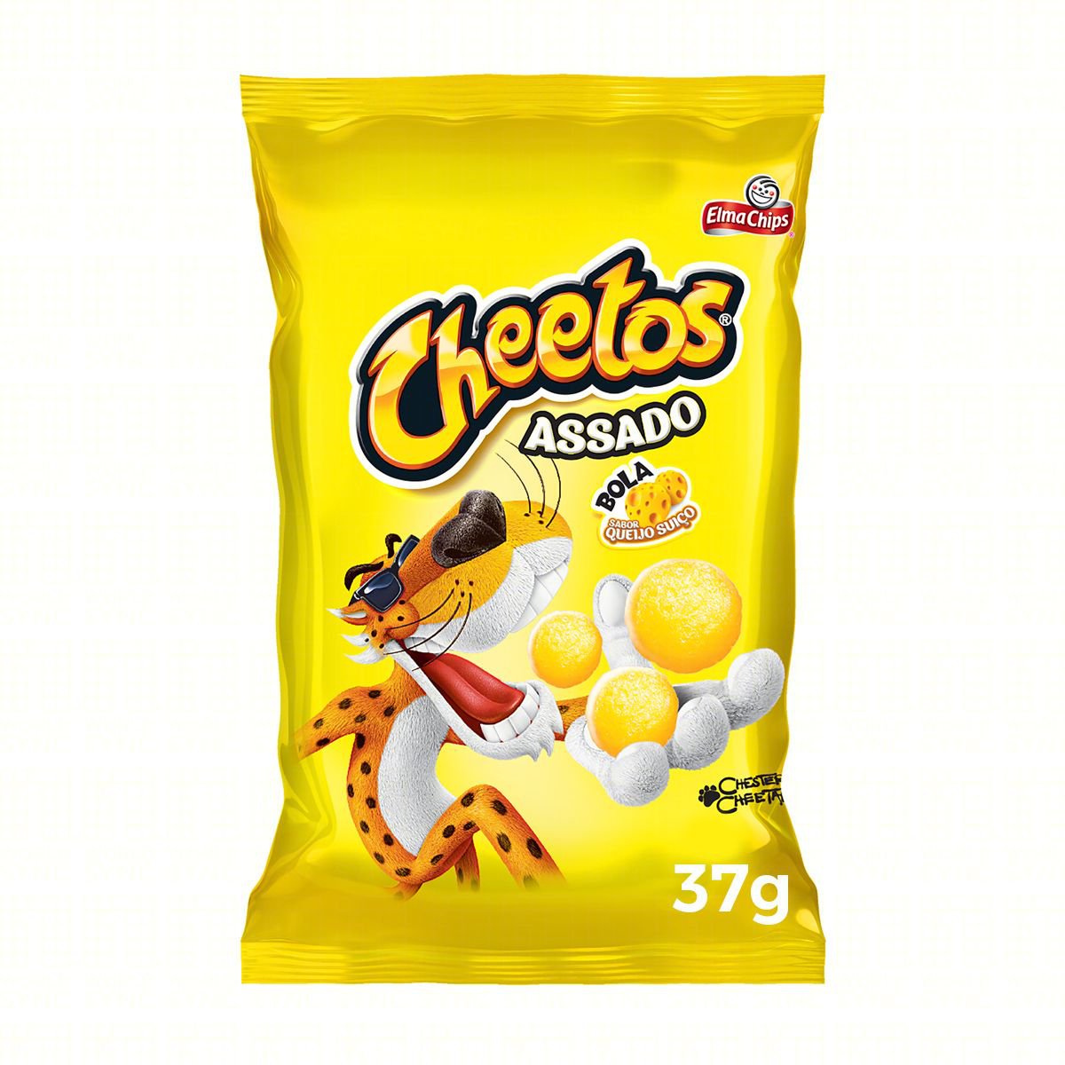 Salgadinho De Milho Assado Bola Queijo Suíço Elma Chips Cheetos Pacote 37g