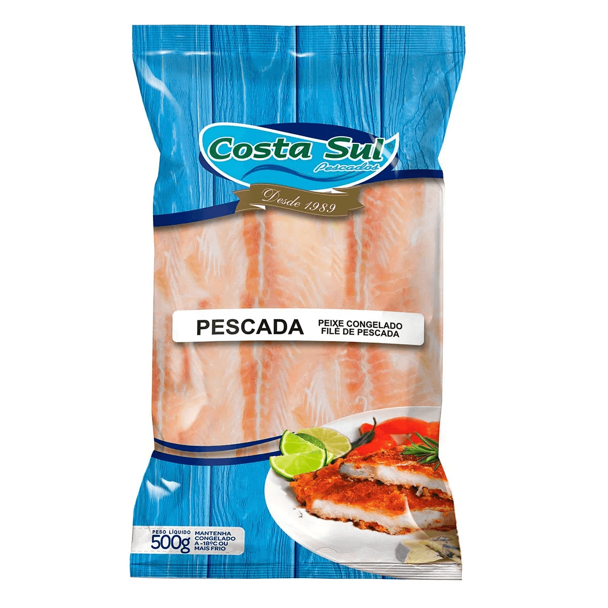Filé de Pescada Costa Sul Congelado Pacote 500g
