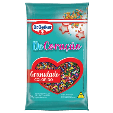 Granulado Colorido De Coração Pacote Dr. Otker Pacote 70g