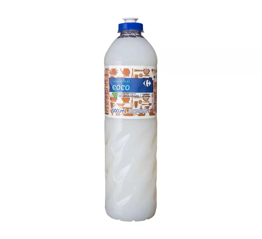 Detergente Líquido Coco Carrefour Frasco 500ml